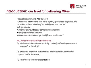 Supervising MRes in the Faculty of Science and Engineering | PPTX ...