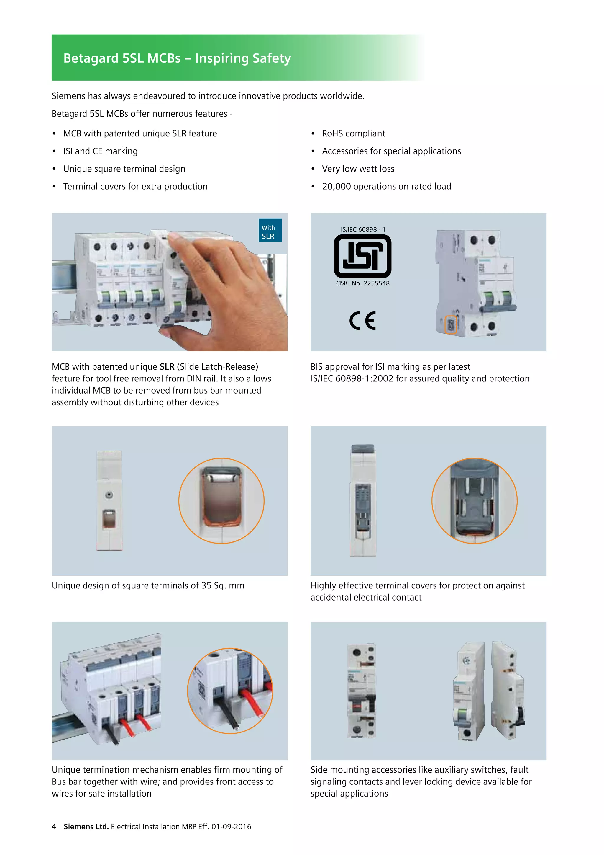 Mcb price list_electrical_installations_a_to_z_w.e.f_1st_sep_2016 | PDF