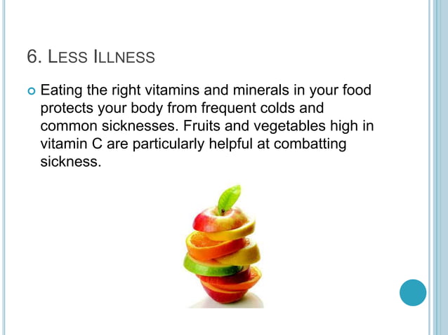 8 Benefits of Eating Healthy | PPTX