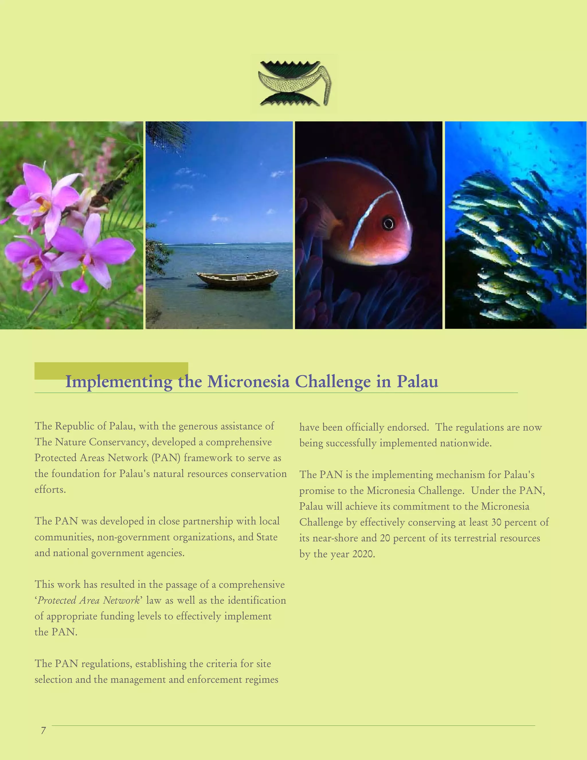 Micronesia Challenge - Palau | PDF