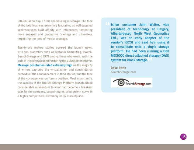 McBru Product Launch Case Study - Isilon | PDF