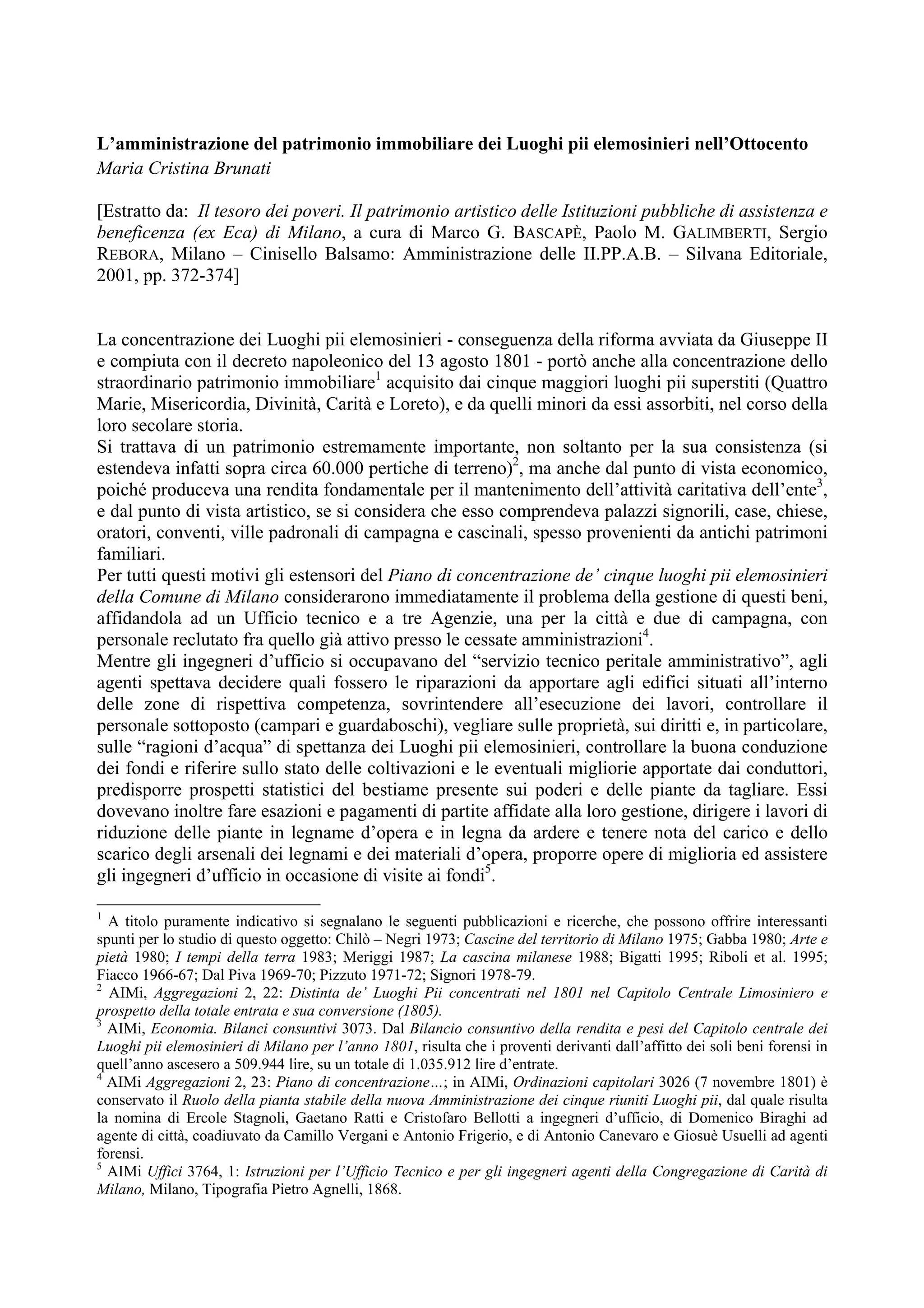 Maria Cristina Brunati, "L'amministrazione del patrimonio immobiliare ...