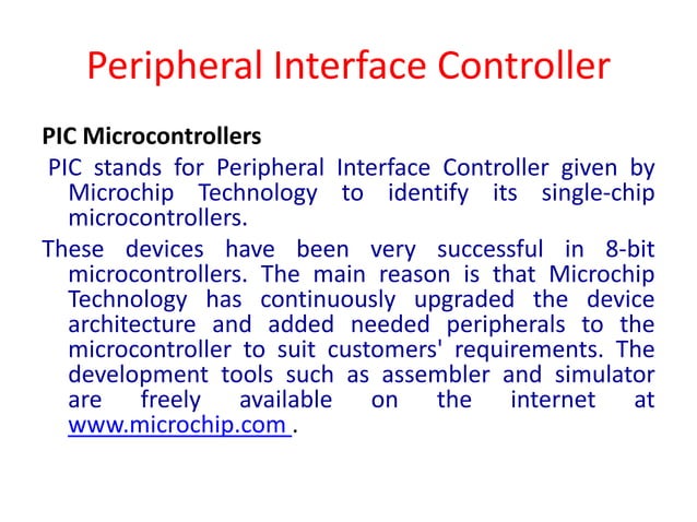EE6008 MCBSD - Introduction to PIC Micro controller | PPT