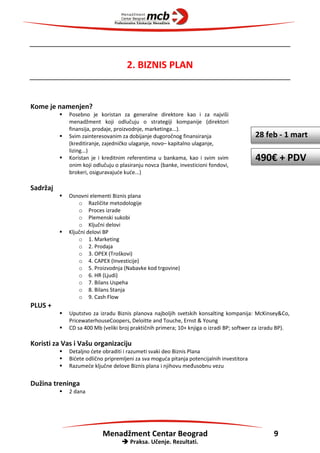 MCB Menadžment Centar Beograd | PDF