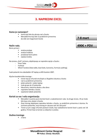 MCB Menadžment Centar Beograd | PDF