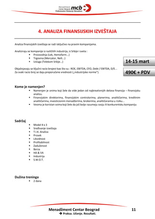 MCB Menadžment Centar Beograd | PDF