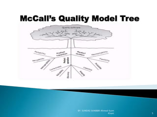 McCall Software Quality Model in Software Quality Assurance | PPTX