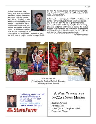 MCCA Newsletter - January 2014 | PDF