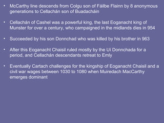 A history of the early MacCarthys | PPT