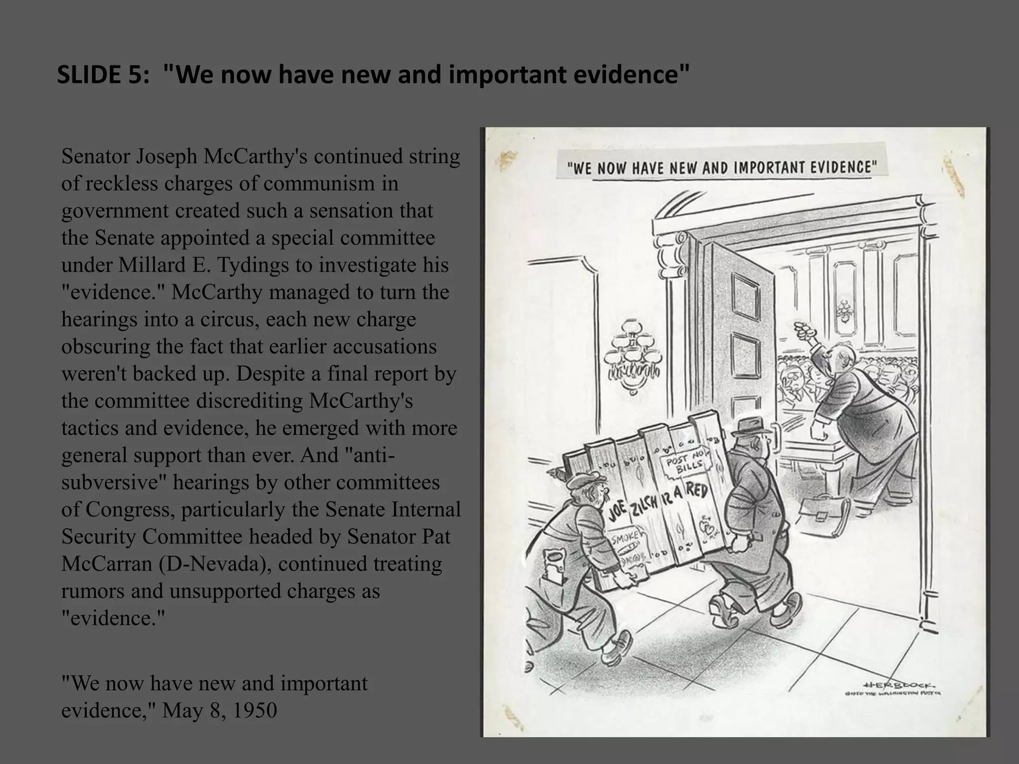 McCarthyism Political Cartoons | PPTX | Political Issues & policy ...