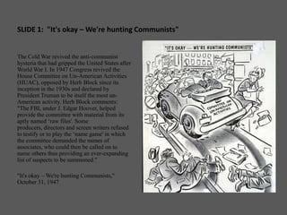 McCarthyism Political Cartoons | PPTX | Political Issues & policy ...