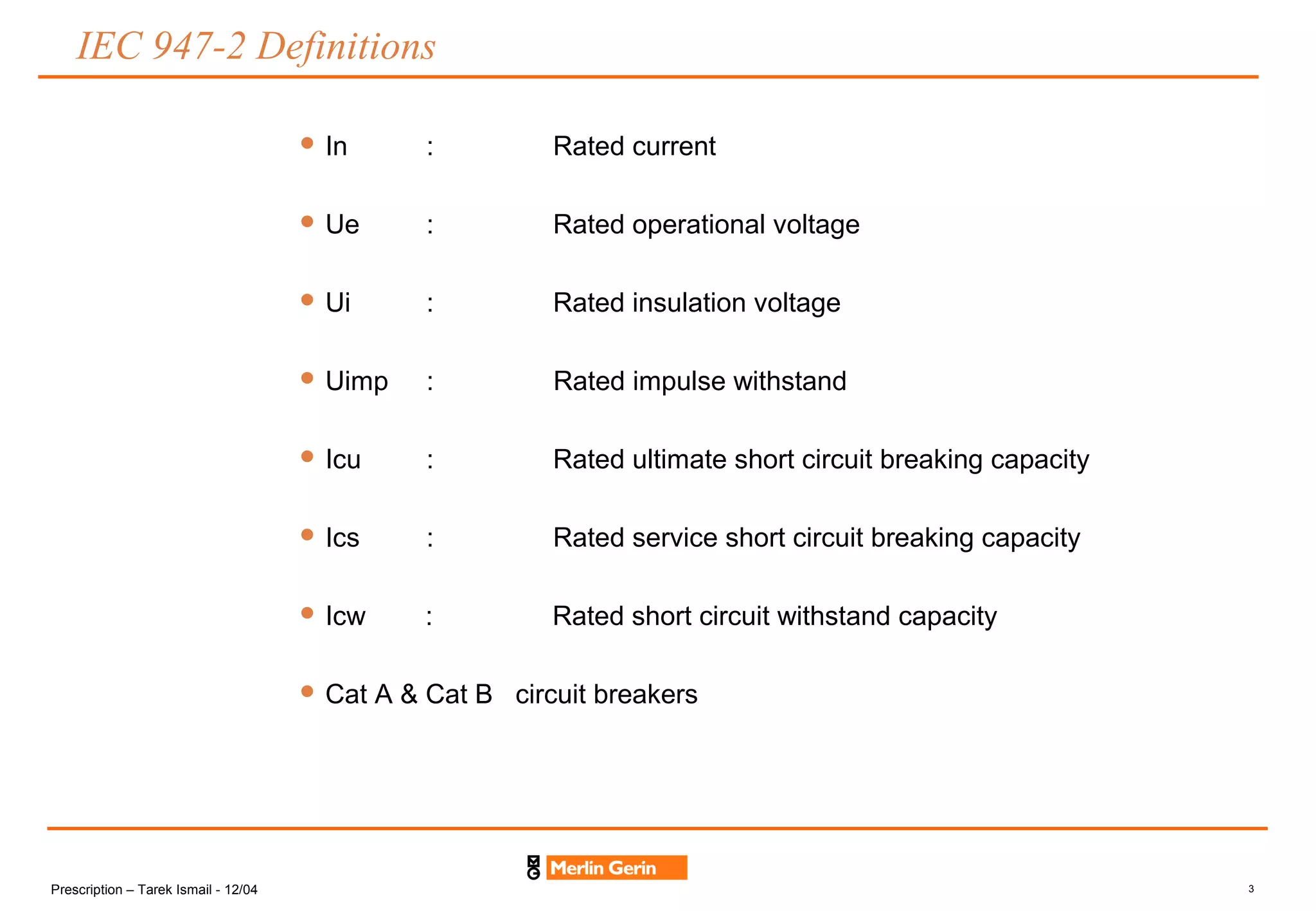 Moulded Case Circuit Breaker (Mccb) & air circuit breaker (acb) | PPT
