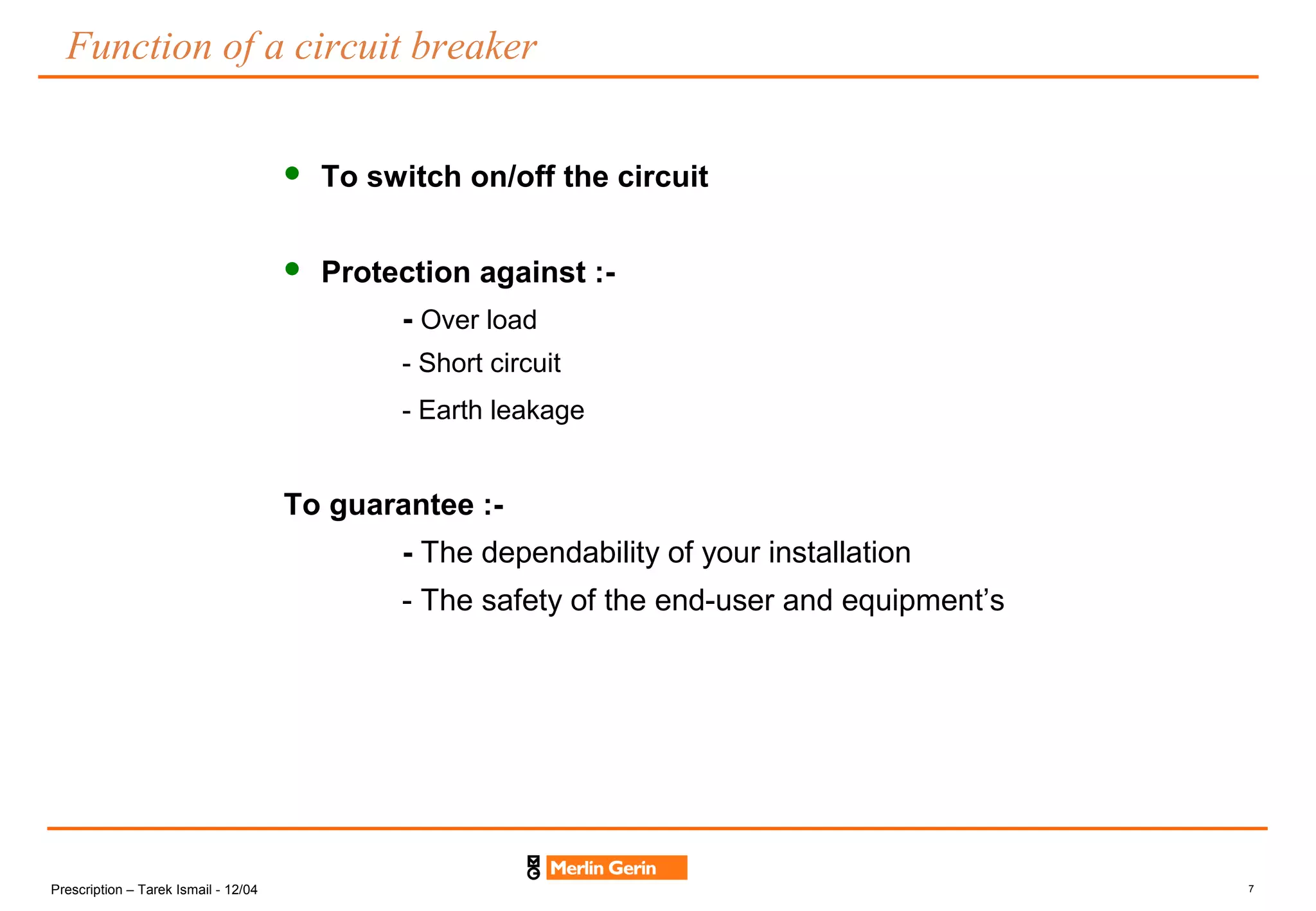 Moulded Case Circuit Breaker (Mccb) & air circuit breaker (acb) | PPT