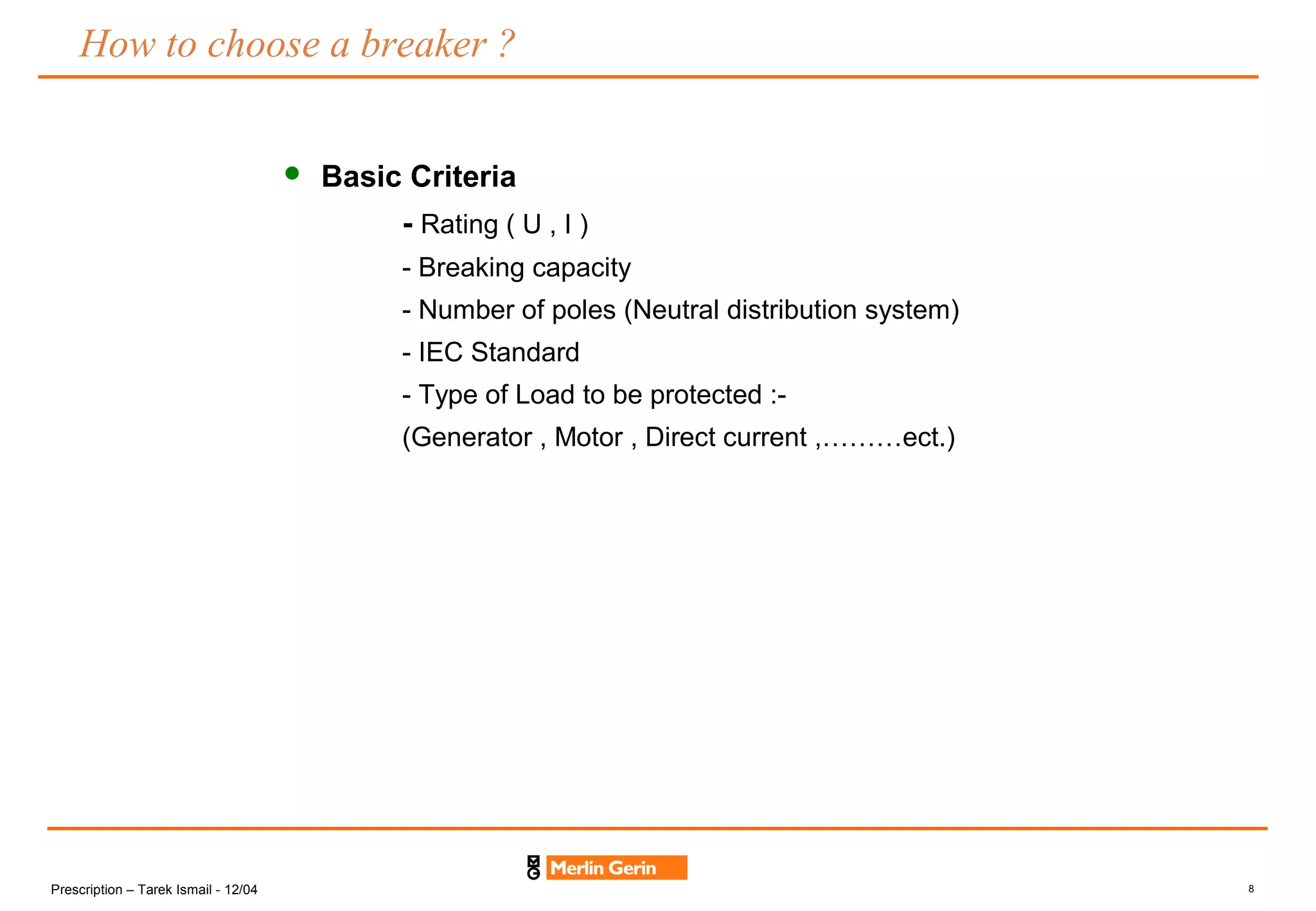 Moulded Case Circuit Breaker (Mccb) & air circuit breaker (acb) | PPT