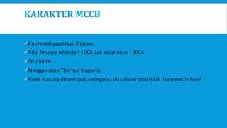 MCCB beserta fungsi dan cara setting | PPTX