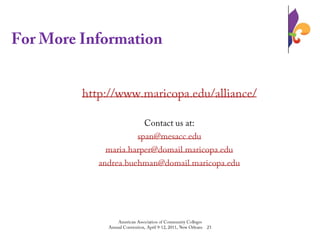 Maricopa -ASU Pathway Program (MAPP): Maricopa Community Colleges to ...