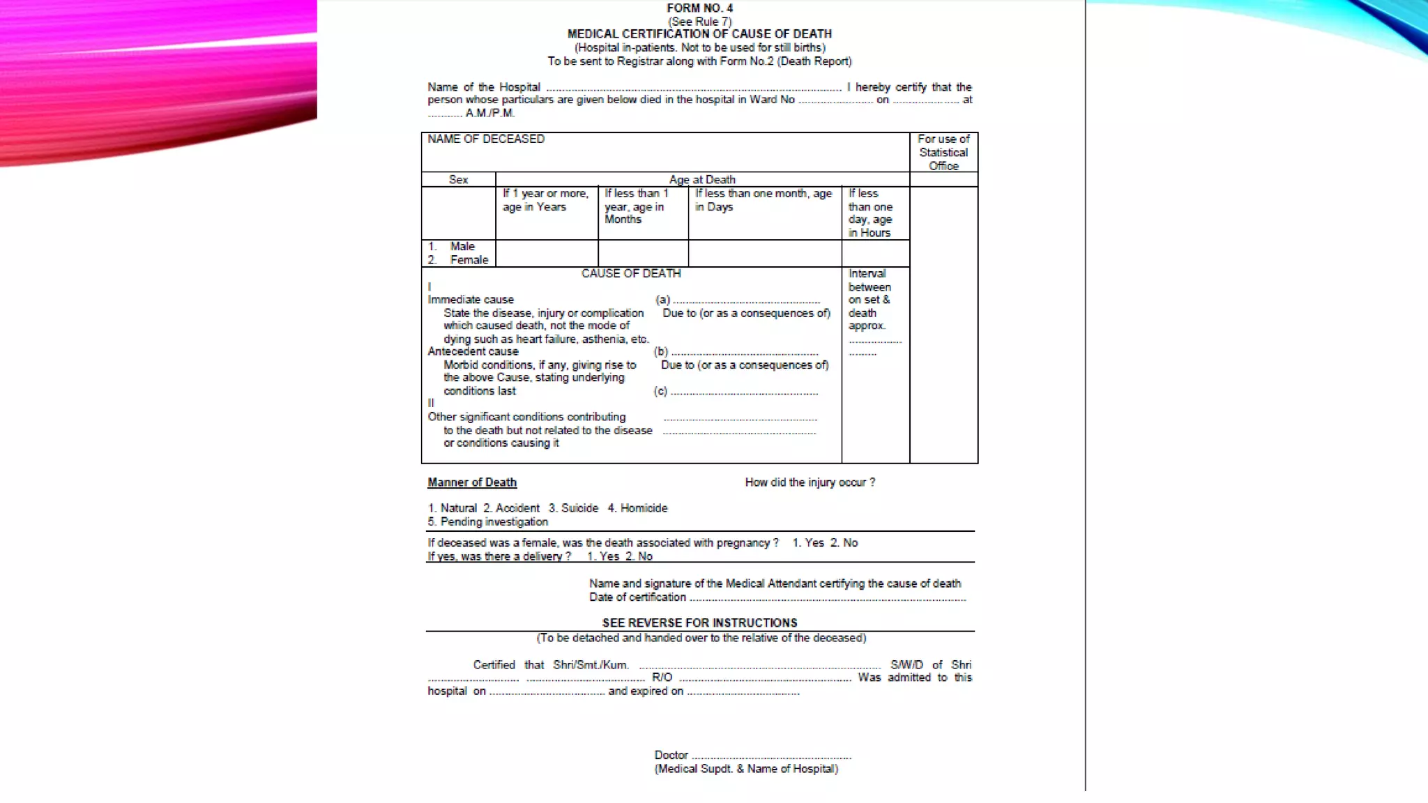 MEDICAL CERTIFICATION OF CAUSE OF DEATH (MCCD) | PPTX