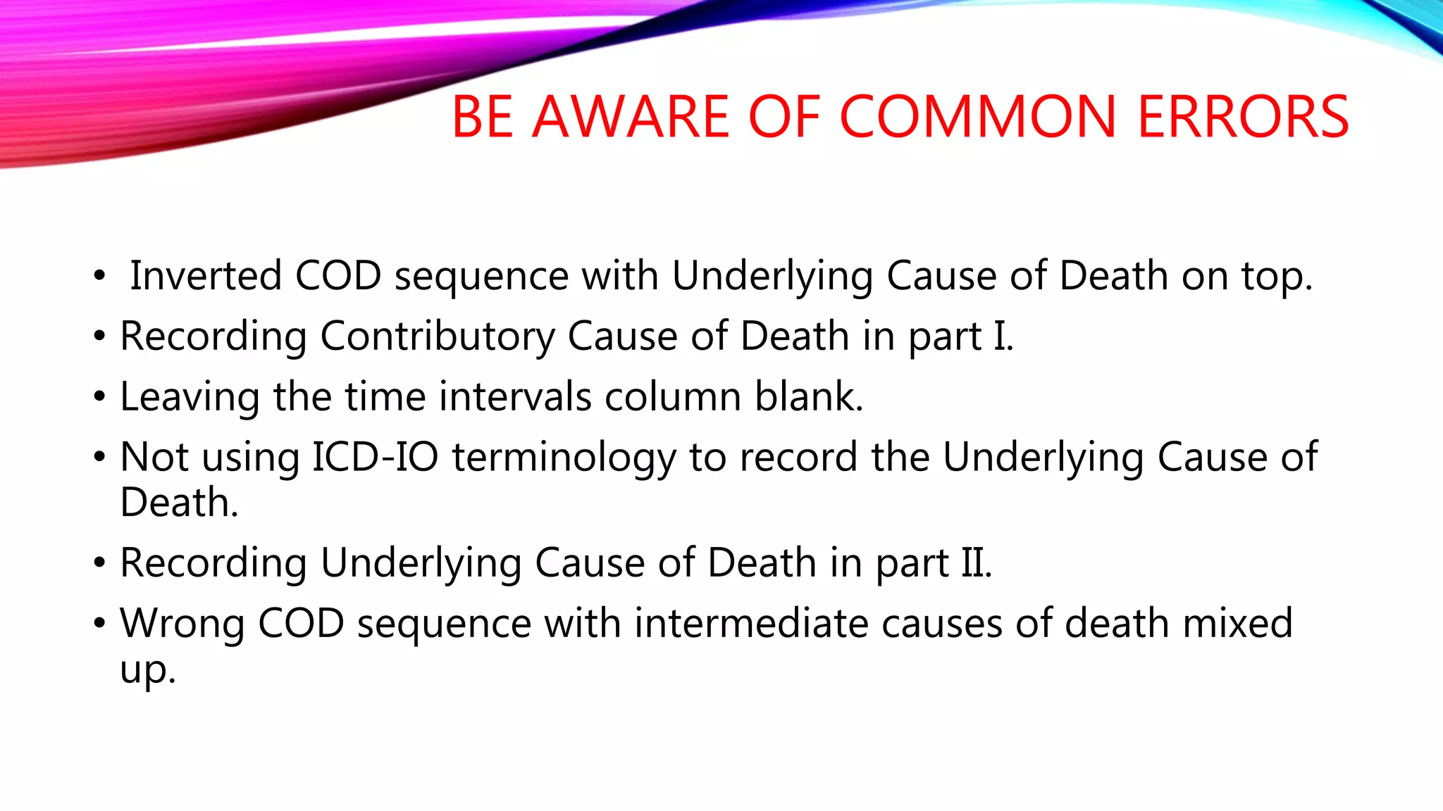 MEDICAL CERTIFICATION OF CAUSE OF DEATH (MCCD) | PPTX
