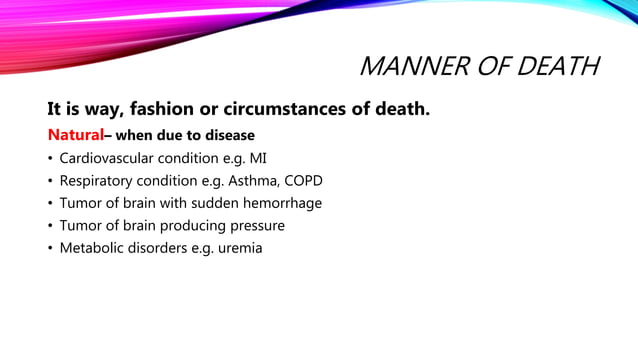 MEDICAL CERTIFICATION OF CAUSE OF DEATH (MCCD) | PPTX