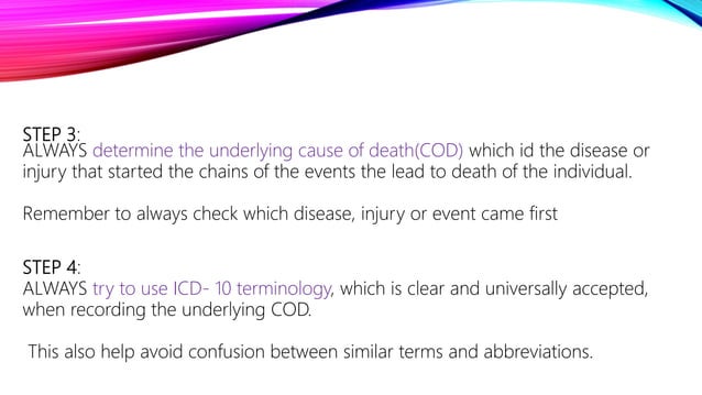 MEDICAL CERTIFICATION OF CAUSE OF DEATH (MCCD) | PPTX