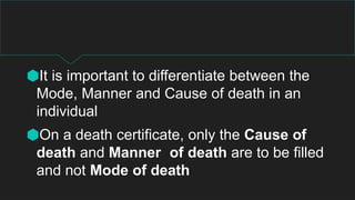 MEDICAL CERTIFICATION OF CAUSES OF DEATH | PPTX