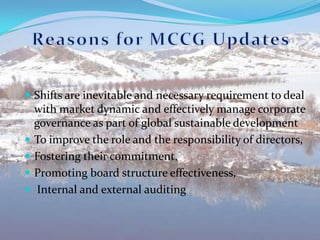 Malaysian Code on Corporate Governance (MCCG) | PPTX
