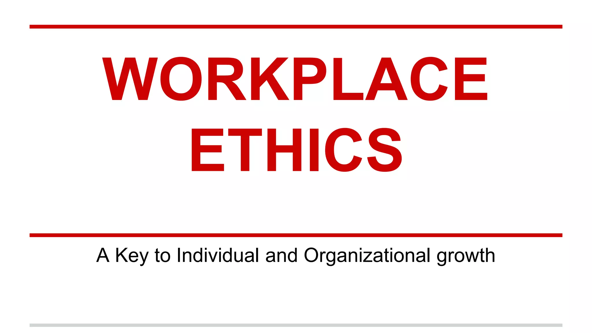 Workplace ethics | PPT