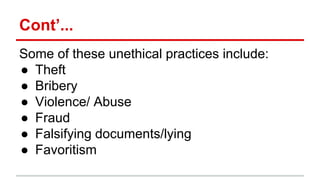 Workplace ethics | PPTX