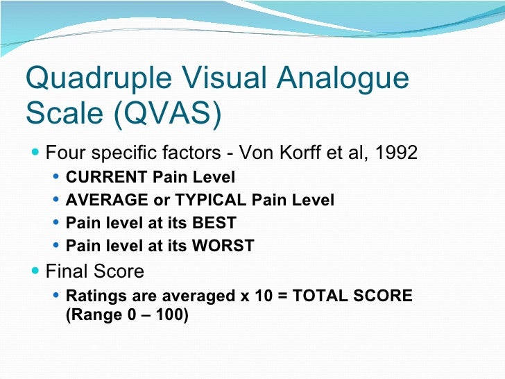 Quadruple Visual Analogue Scale