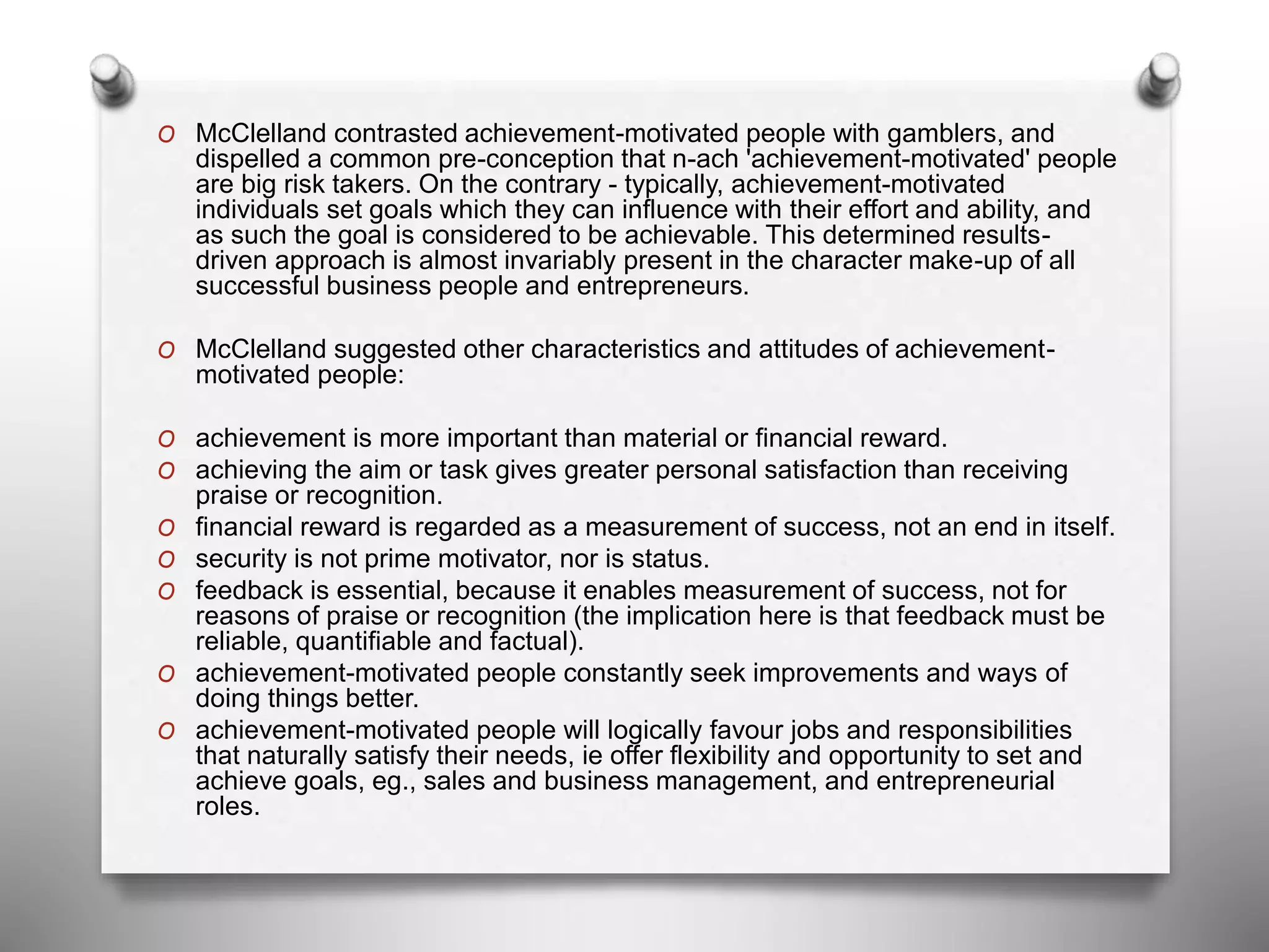 Mc Clelland motivational needs theory | PPTX