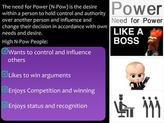McClelland's theory of Motivation | PPTX