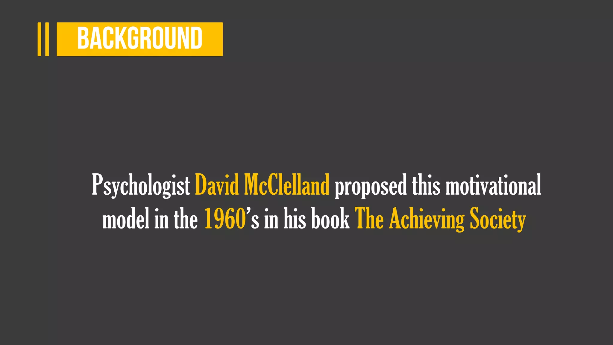 McClelland's theory of needs | PDF
