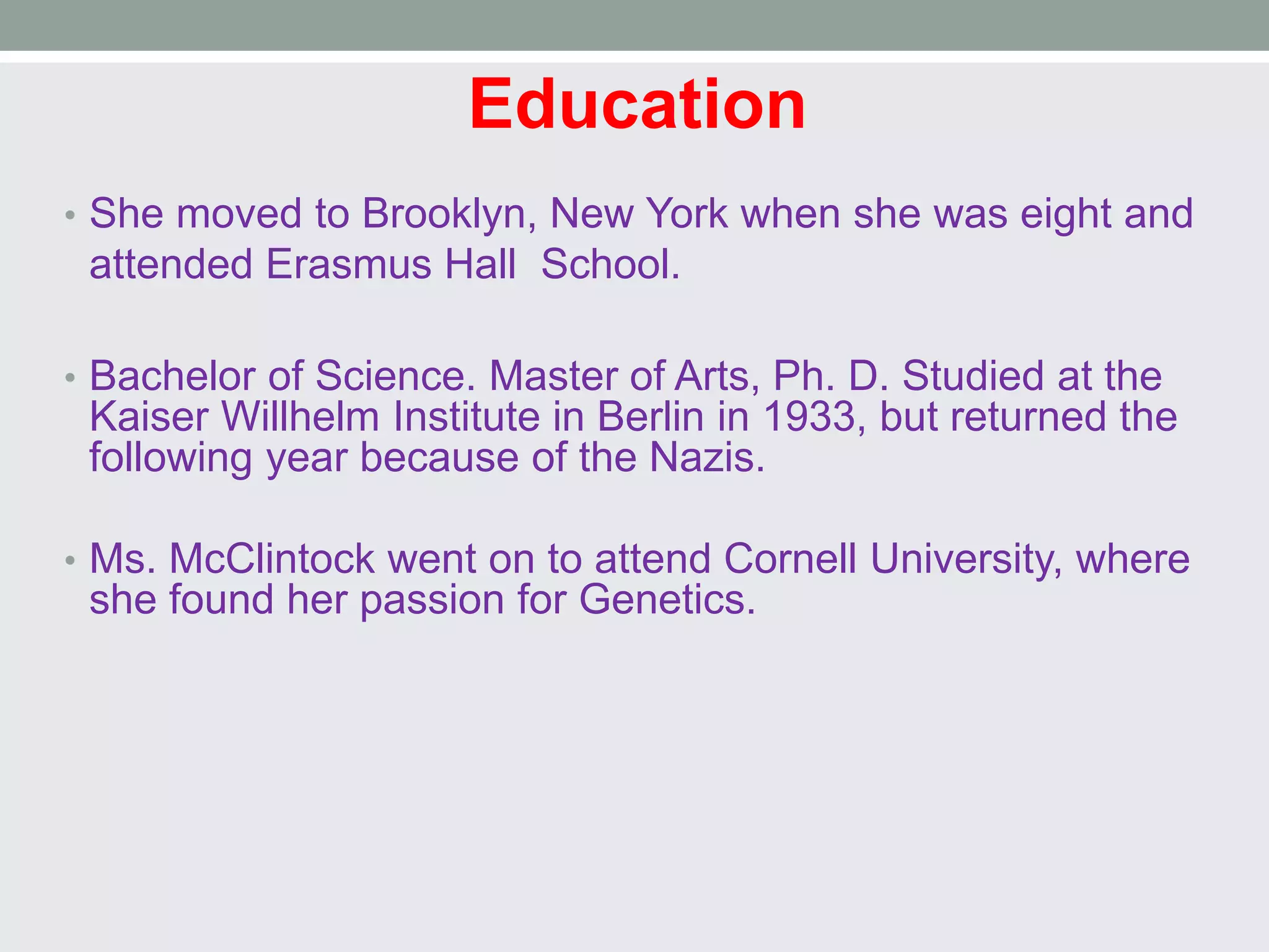 BARBARA Mcclintock. | PPTX