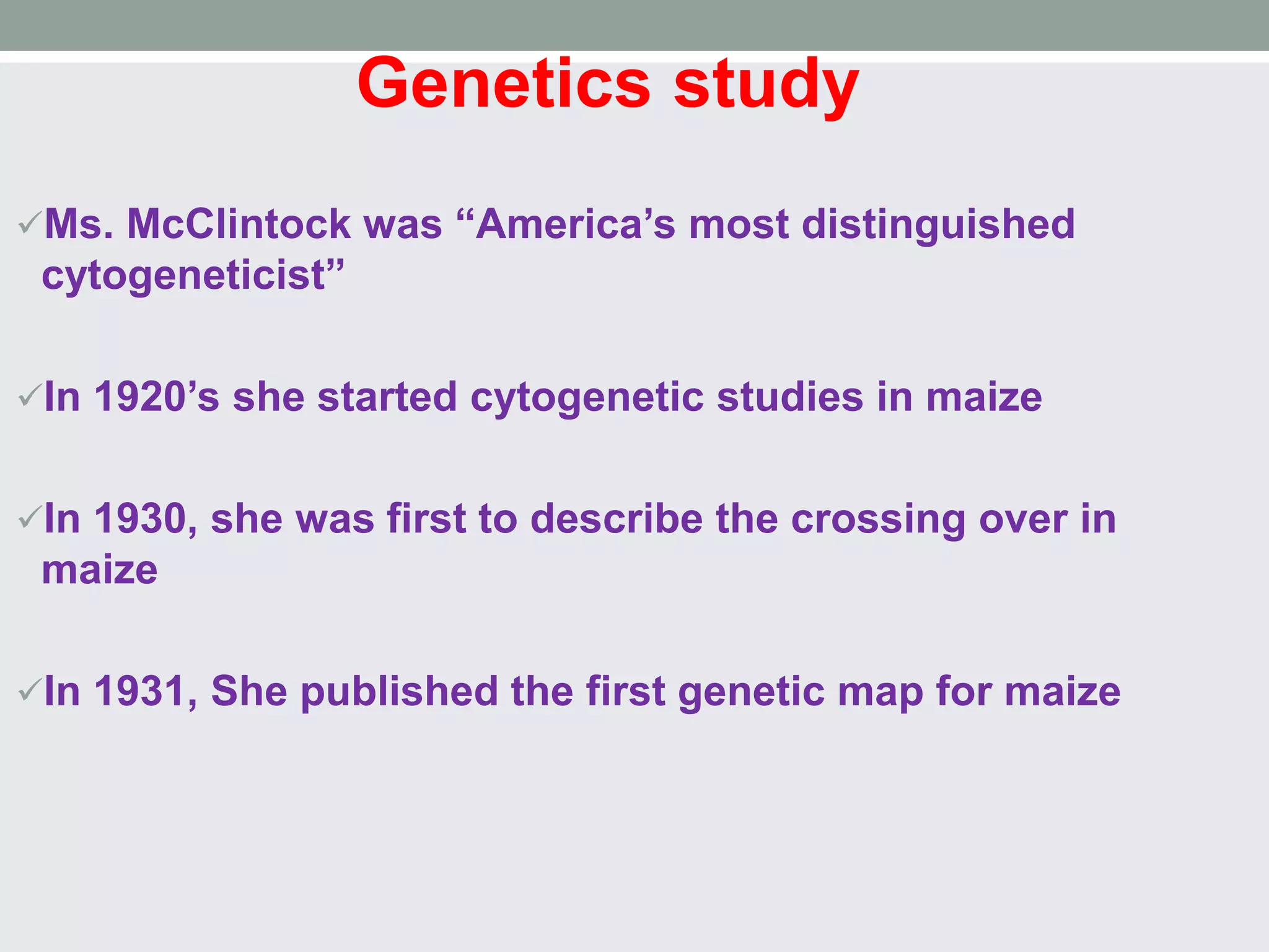 BARBARA Mcclintock. | PPTX