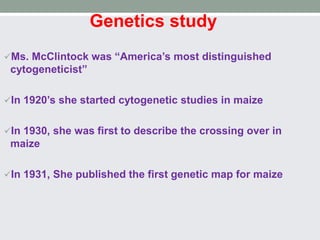 BARBARA Mcclintock. | PPTX