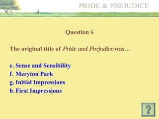 Pride and Prejudice | PPT