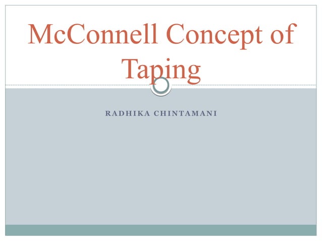 Mcconnell taping technique | PDF