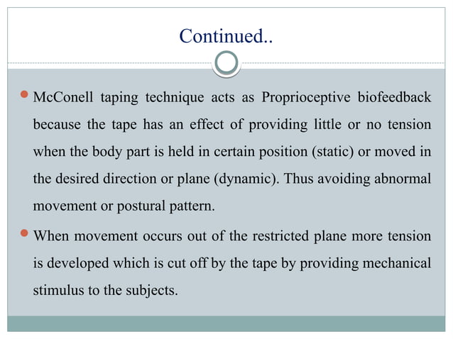 Mcconnell taping technique | PDF