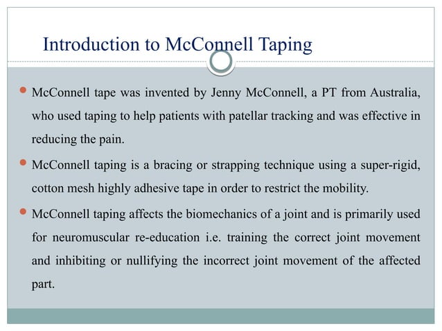 Mcconnell taping technique | PDF