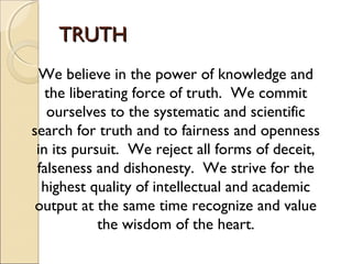 Mc core values intro | PPT | Science