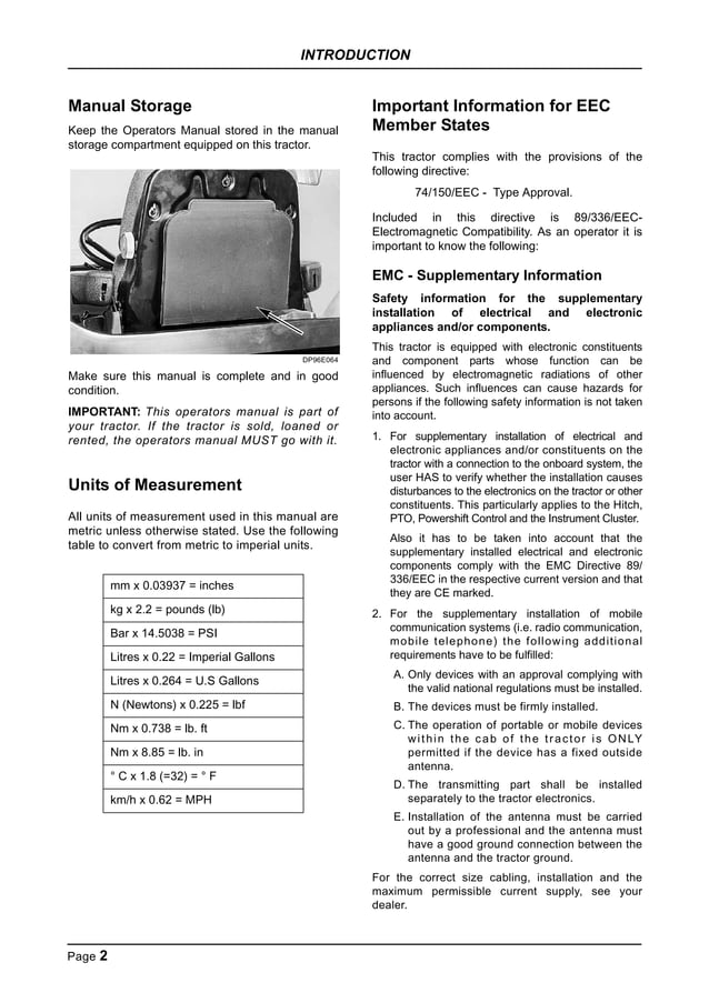 Mc cormick cx105 tractor operator manual | PDF