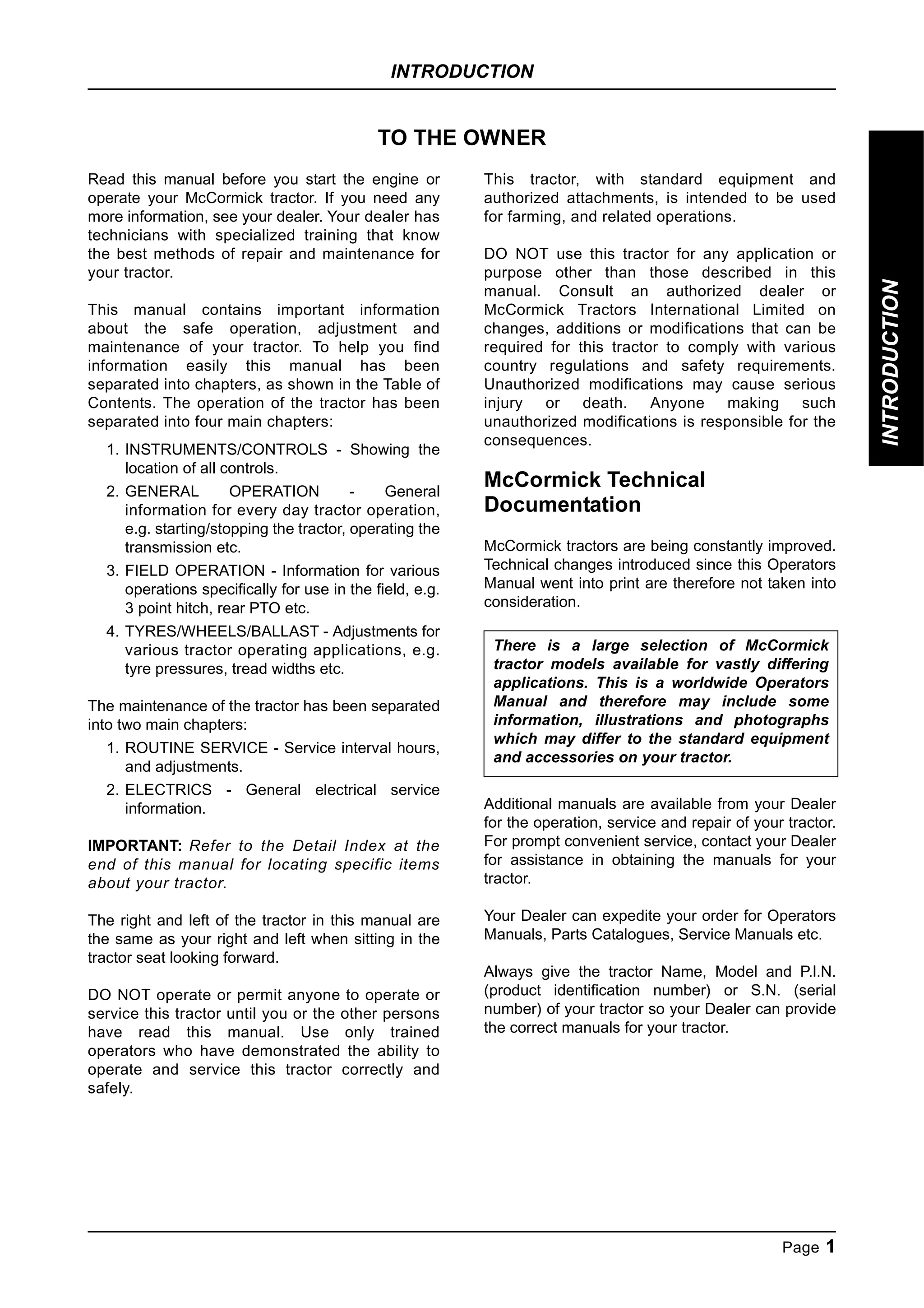 Mc cormick cx95 tractor operator manual | PDF