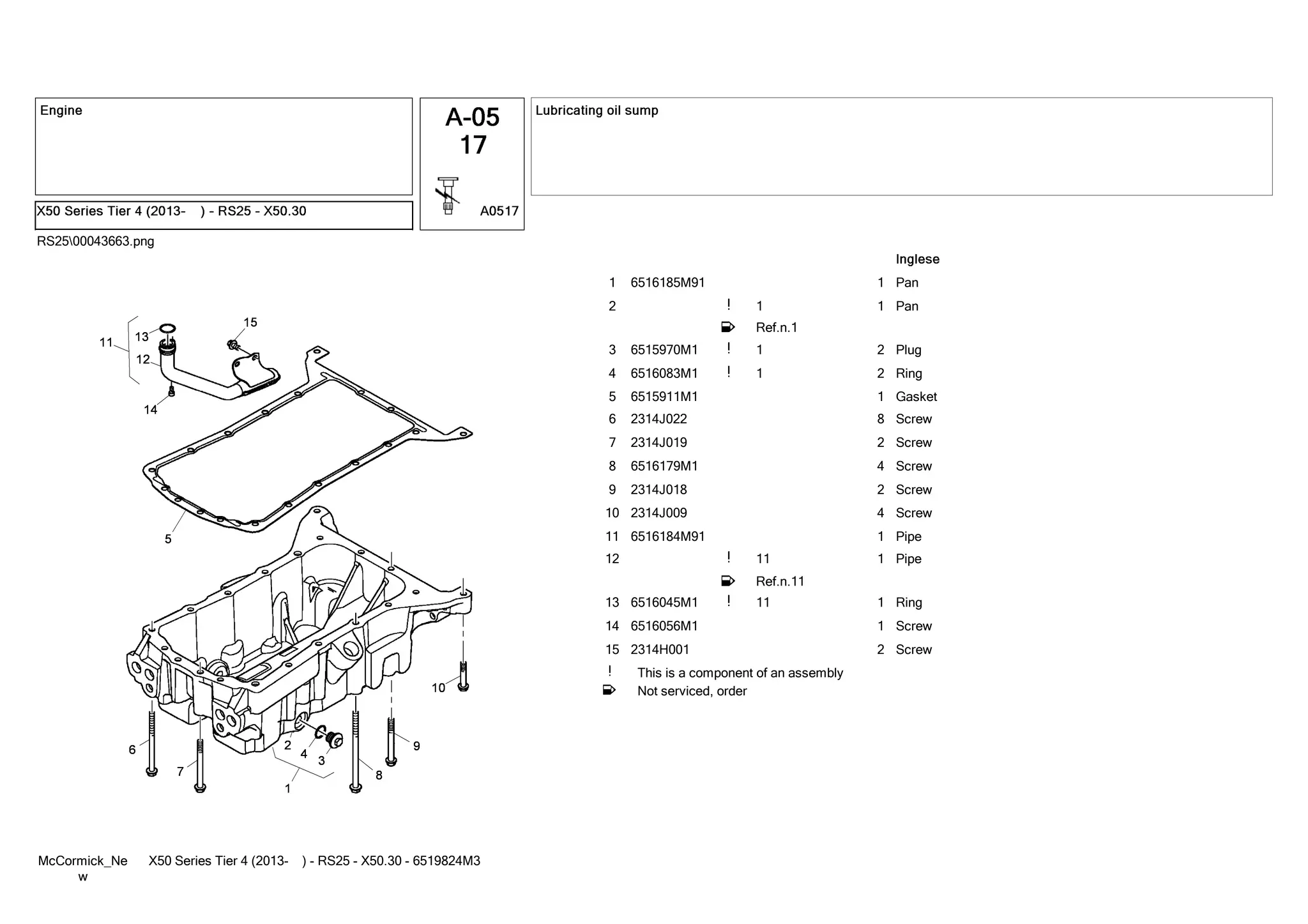 Mc cormick x50 series tier 4 (2013 ) - rs25 - x50.30 tractor service ...