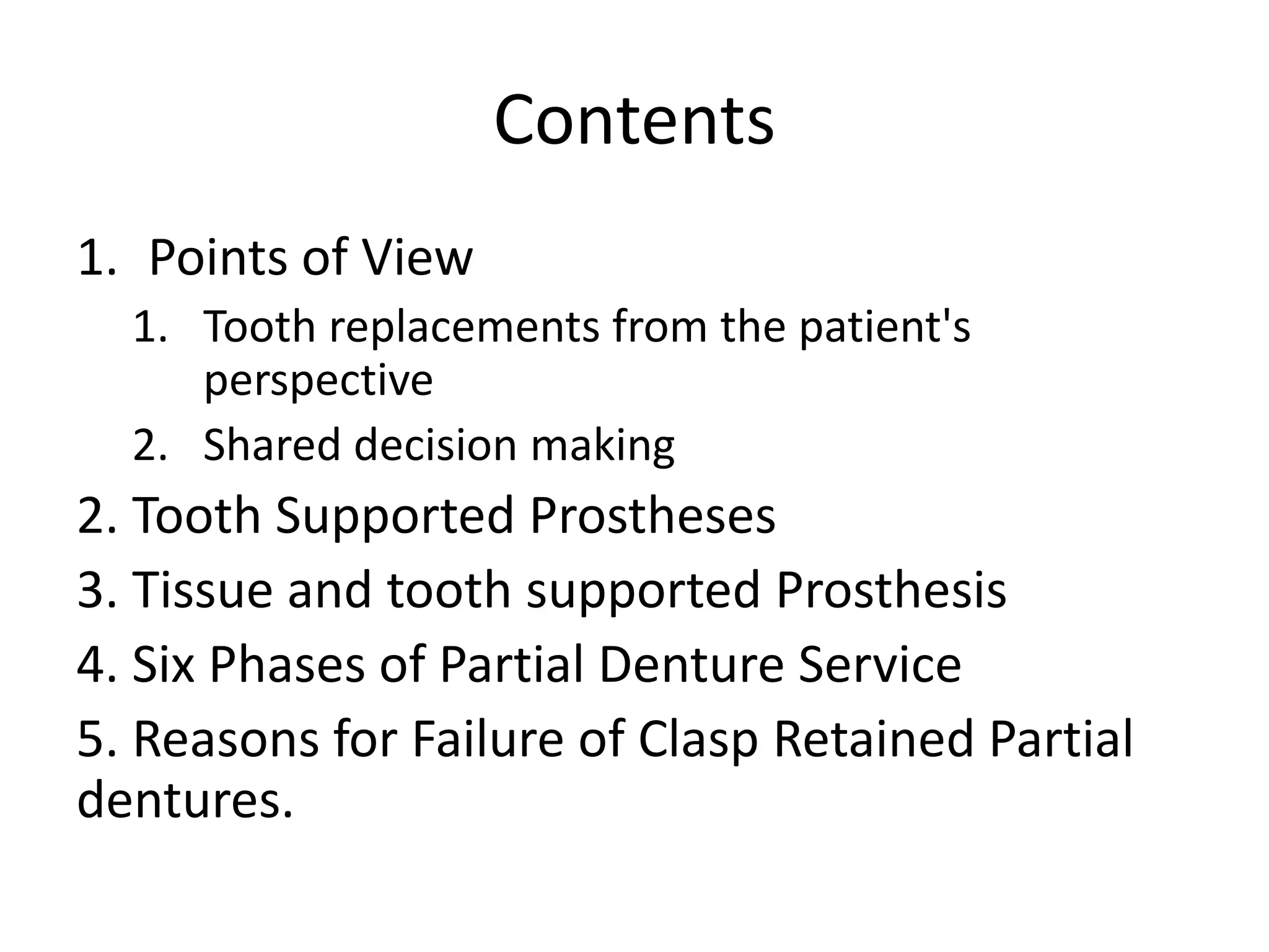 Mc Cracken chapter 2: Consideration for managing Partial tooth Loss | PPTX