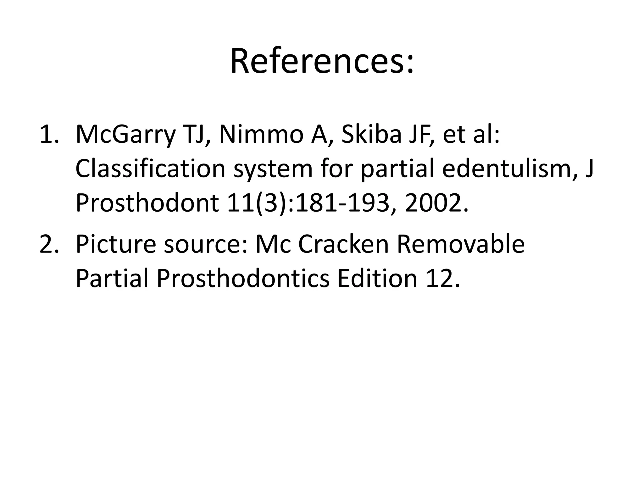 Mc Cracken chapter 3: Classification of Partially Edentulous Arches | PPTX