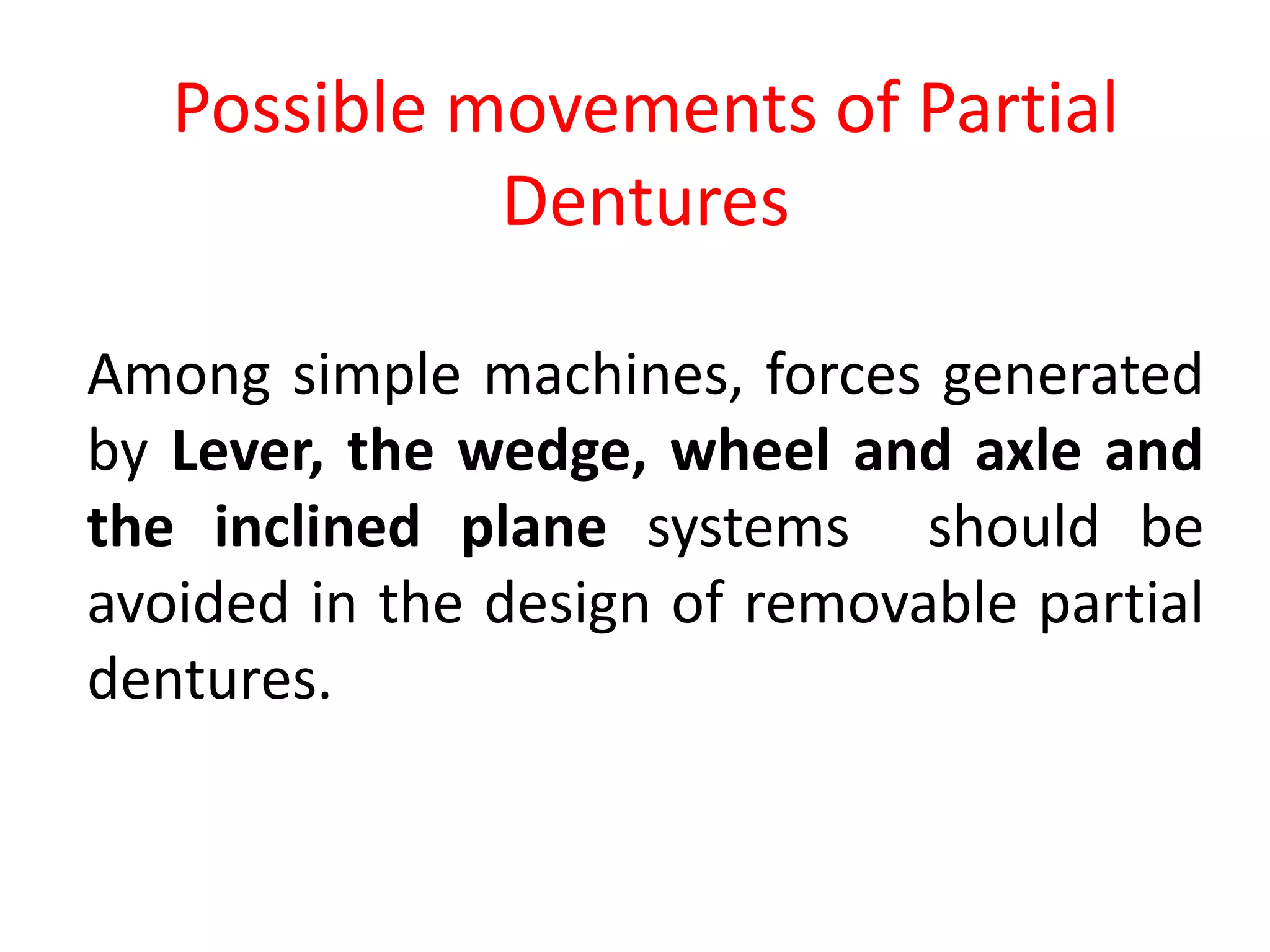 Mc Cracken chapter 4: Biomechanics of Removable Partial Denture. | PPTX