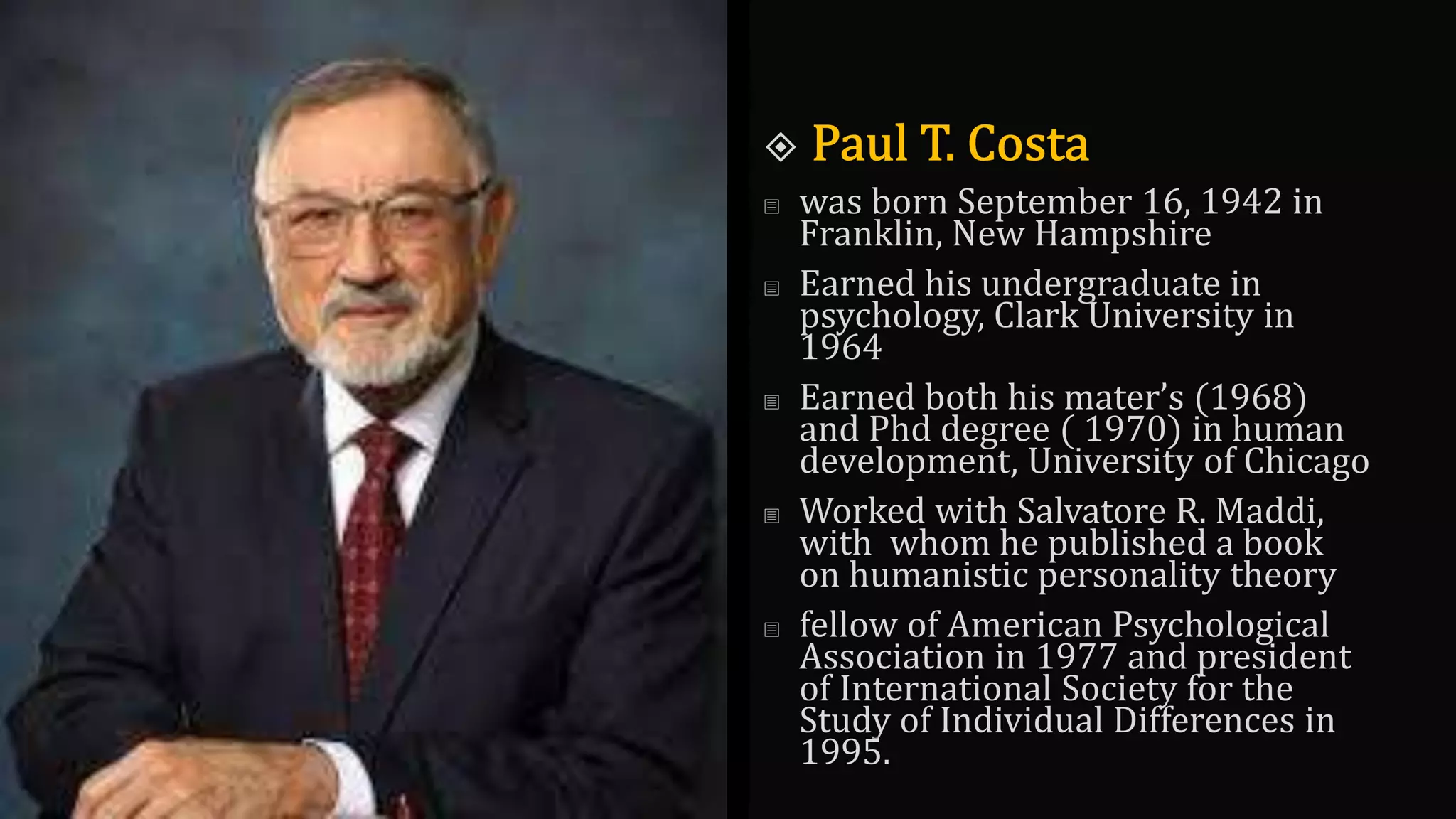 Mc crae and costa five factor theory | PPTX