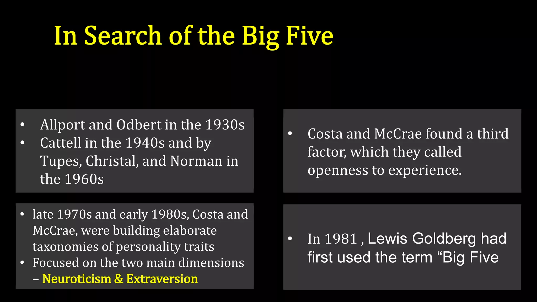 Mc crae and costa five factor theory | PPTX