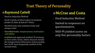 Mc crae and costa five factor theory | PPTX