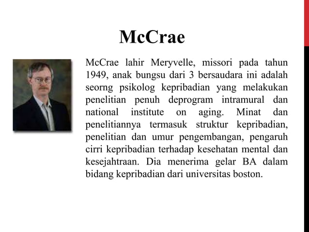 McCrae & Costa | PPTX